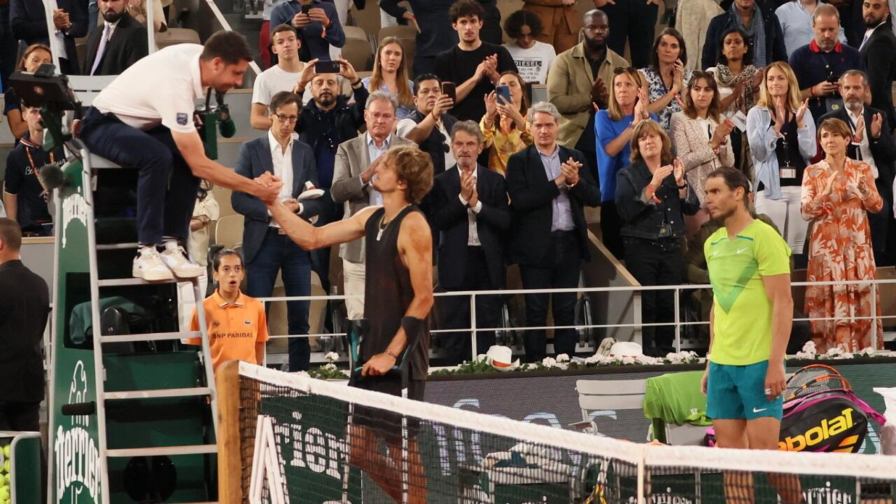 Roland-Garros : Zverev abandonne sur blessure, Nadal disputera une 14e finale